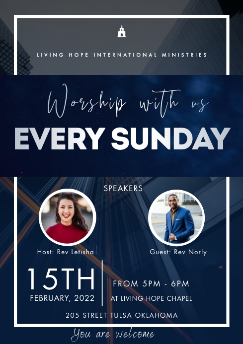 Worship with us flyer Template | PosterMyWall