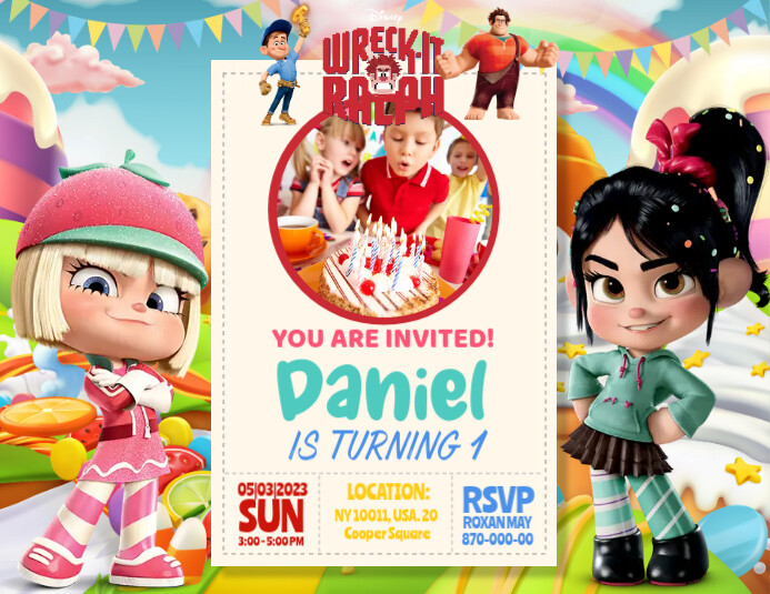 Plantilla de Wreck it Ralph | PosterMyWall