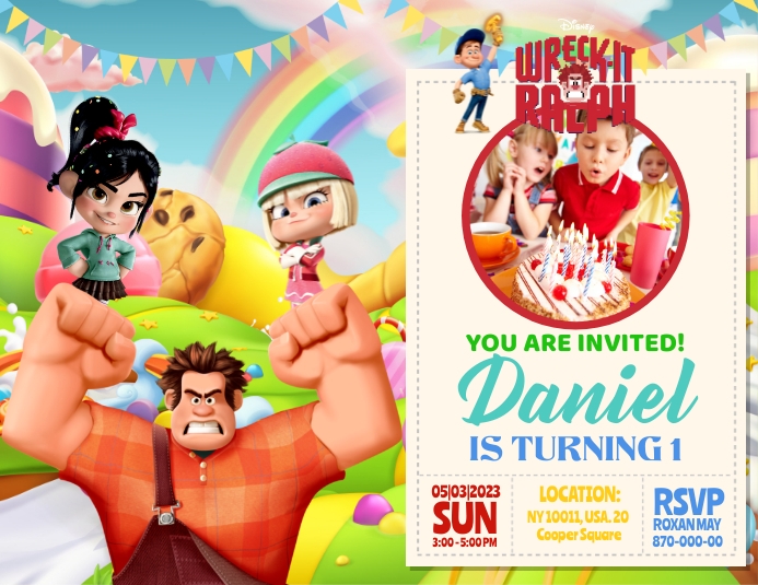 Plantilla de Arruinarlo Ralph | PosterMyWall