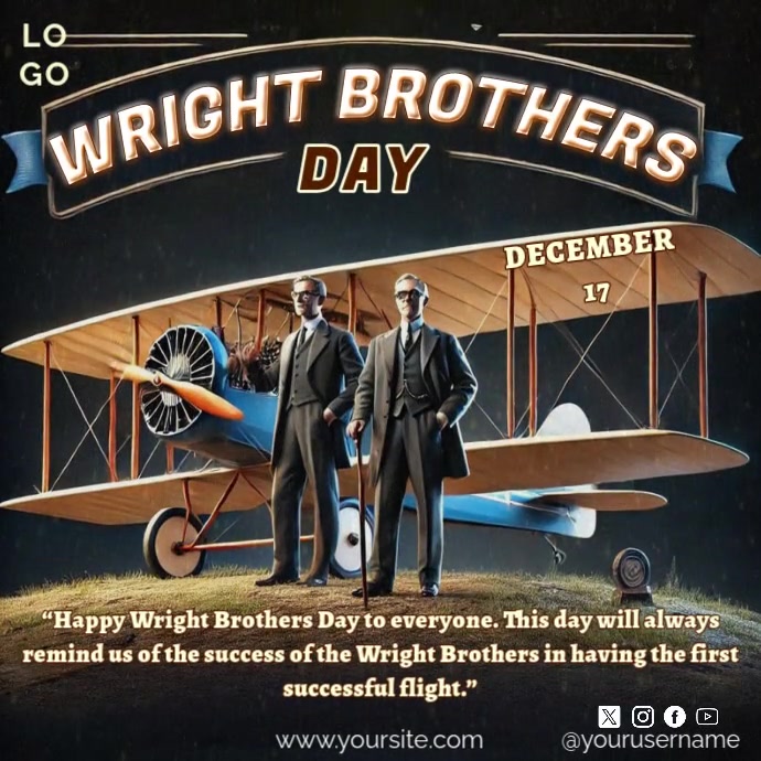 Plantilla de Wright Brothers Day | PosterMyWall