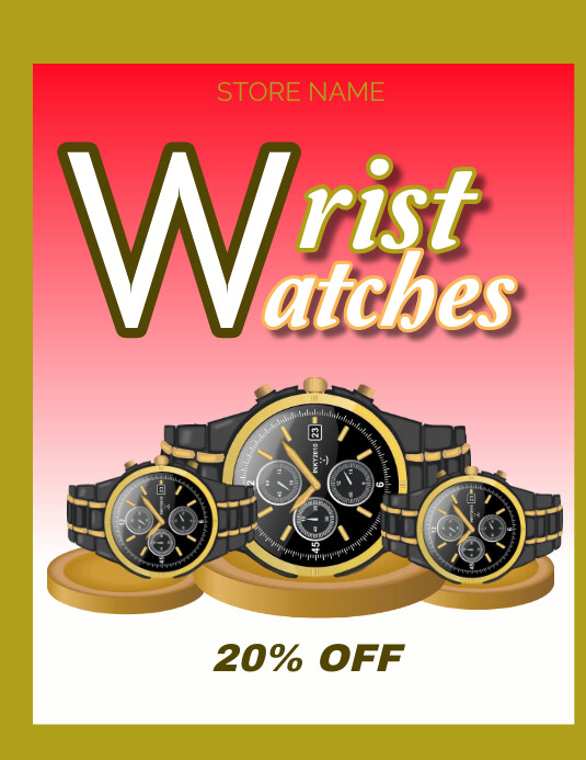Modèle Wrist watches flyer template | PosterMyWall