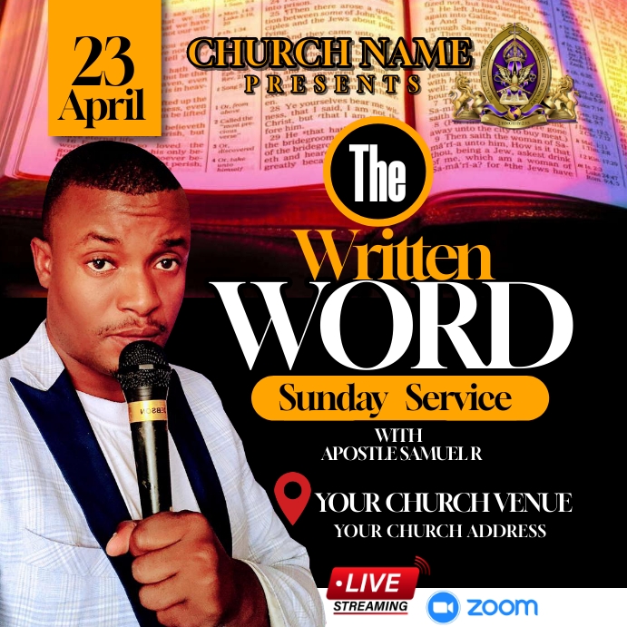 Written Word Flyer Template | PosterMyWall