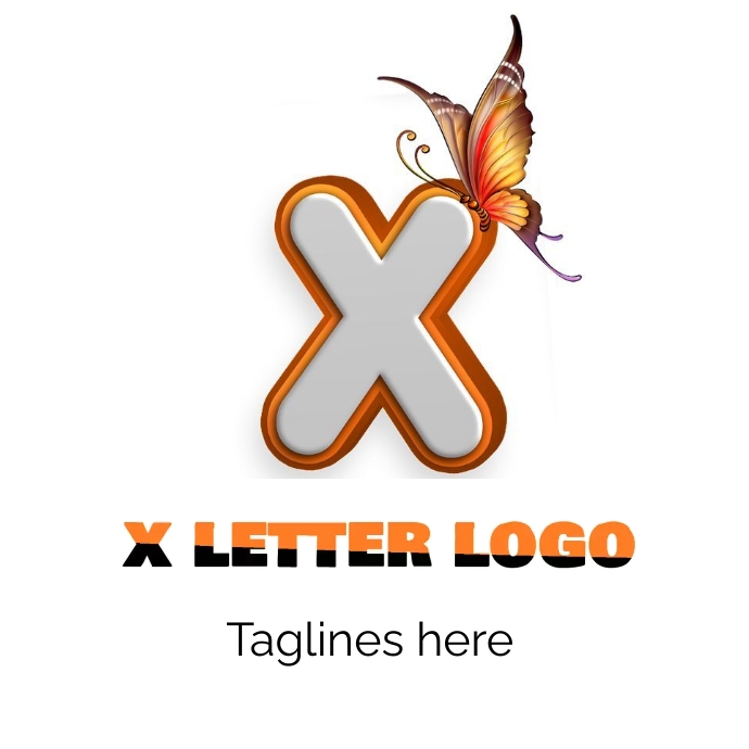 x letter logo || butterfly 🦋 logo 2023 Template | PosterMyWall