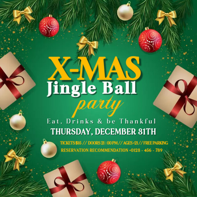 X-MAS Jingle Ball Ads Template | PosterMyWall