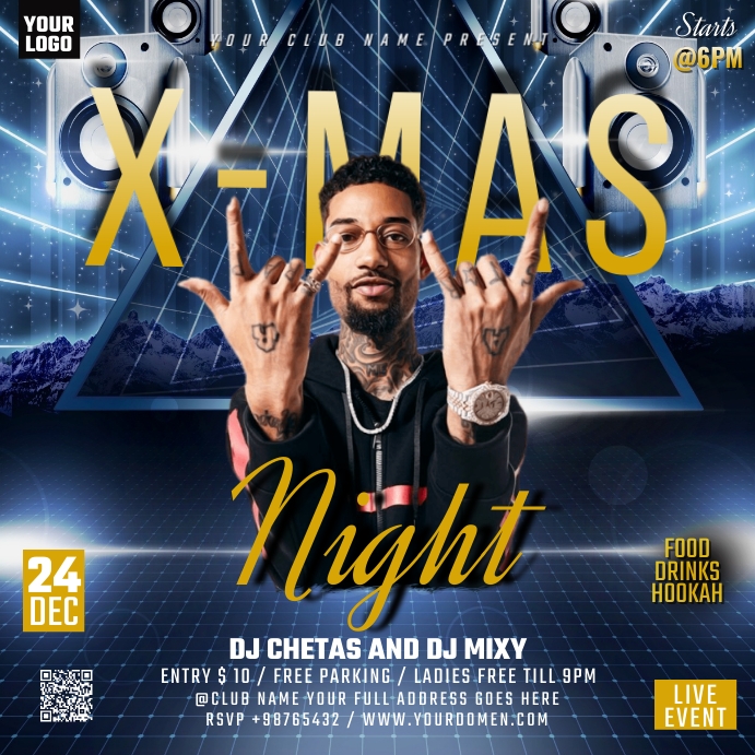X-MAS night Template | PosterMyWall