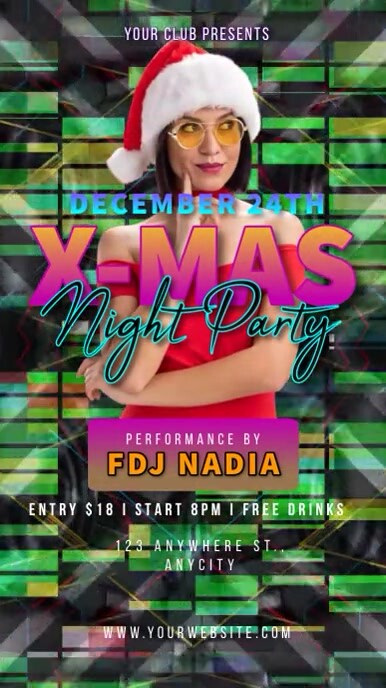 Plantilla de X-Mas Night Party | PosterMyWall