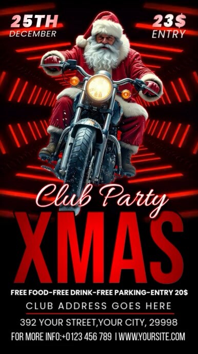 Xmas Club Party Template | PosterMyWall