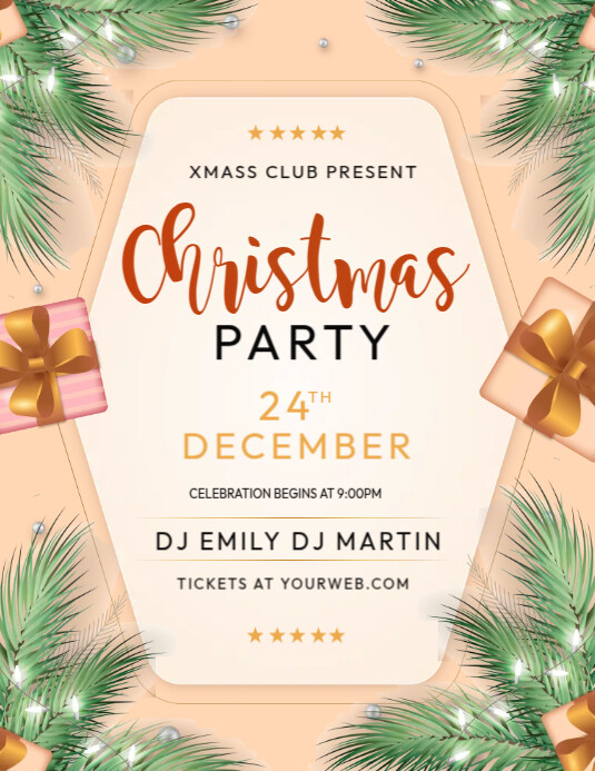 Xmas Club Party Poster Template | PosterMyWall