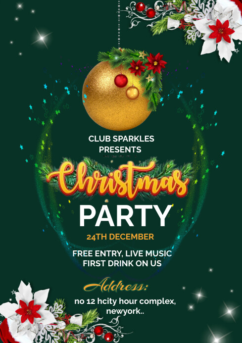 Xmas flyer Template | PosterMyWall