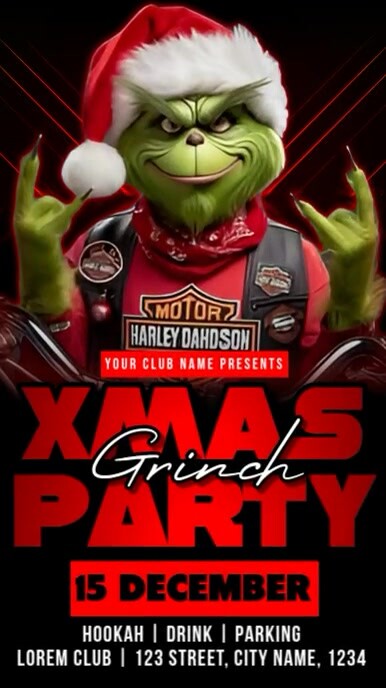 Xmas Grinch Party Template | PosterMyWall