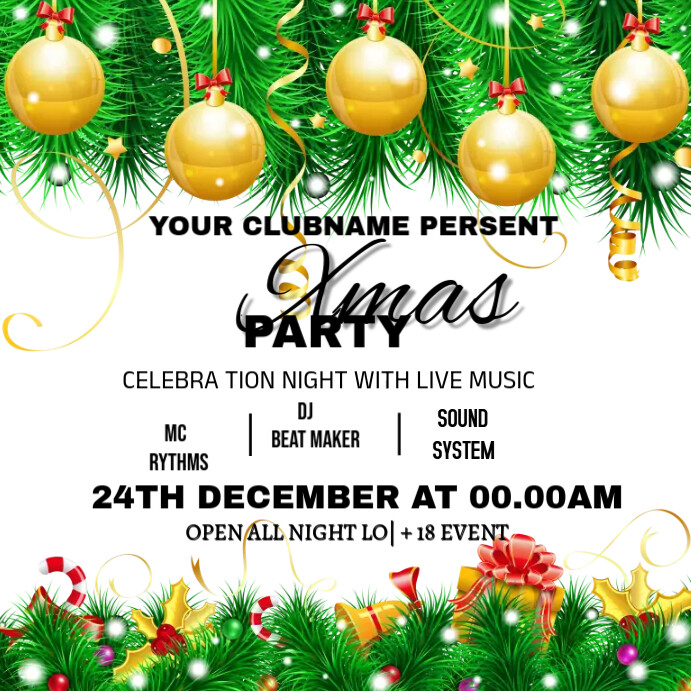 Xmas party Template | PosterMyWall