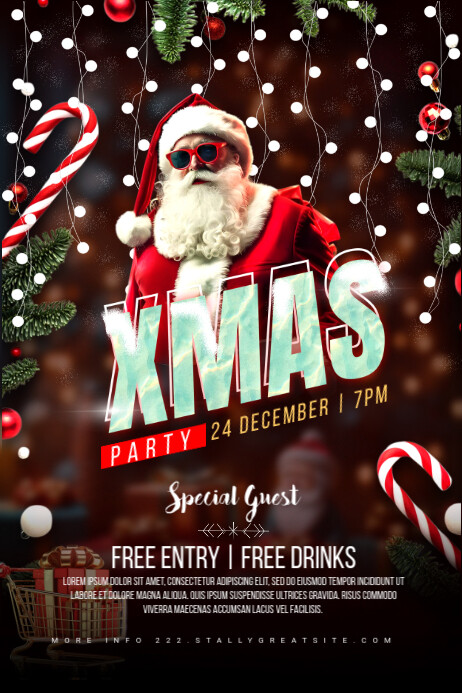 XMAS PARTY Template | PosterMyWall