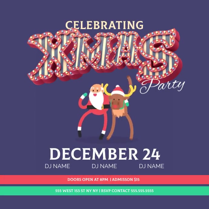 XMAS PARTY EVENT FLYER TEMPLATE | PosterMyWall