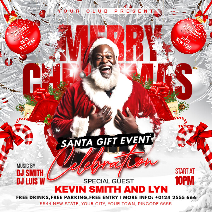 XMAS PARTY EVENT POSTER, Template | PosterMyWall
