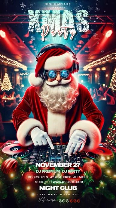 xmas party template | PosterMyWall