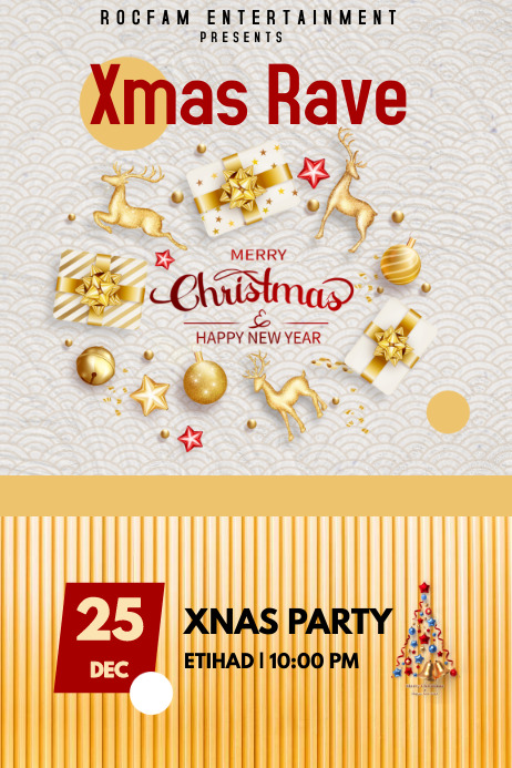 XMas Rave Party Template | PosterMyWall