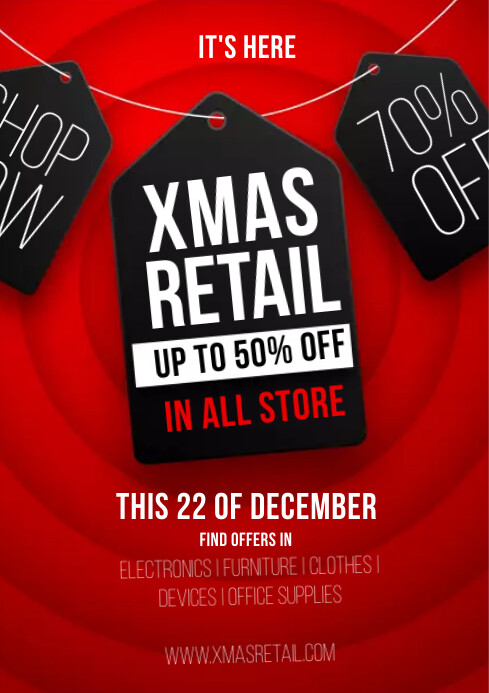 Modèle Xmas Retail Poster | PosterMyWall