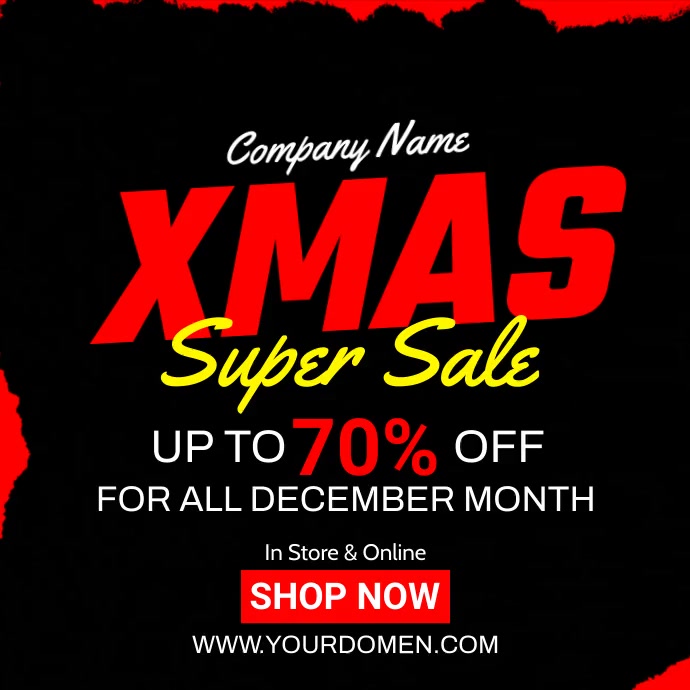 XMAS SALE Template | PosterMyWall