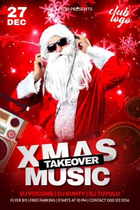 Xmas Takeover Music Template | PosterMyWall