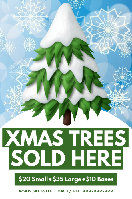 Xmas Trees Sold Here Poster Template | PosterMyWall