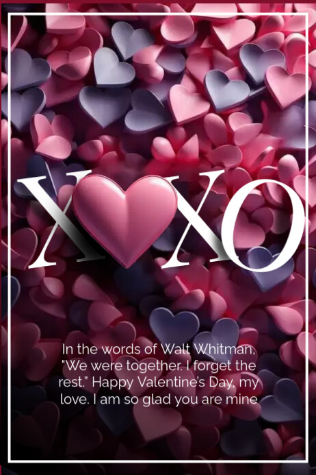 XOXO Valantine's Day Poster Template | PosterMyWall