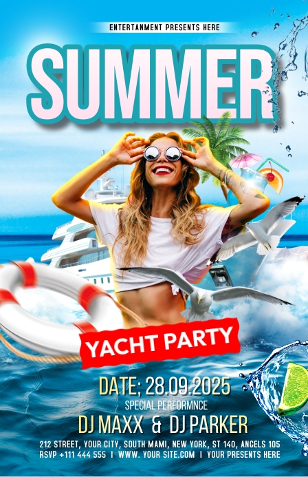 YACHT PARTY Template | PosterMyWall