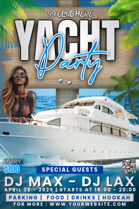 Yacht Party Template | PosterMyWall