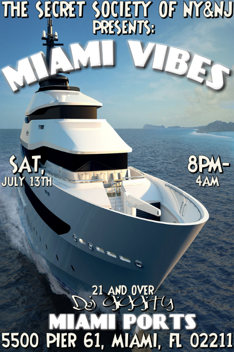 Plantilla de Fiesta en Yate | PosterMyWall