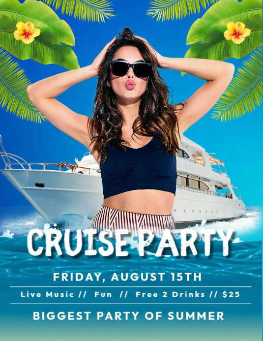 Yacht Party Flyer Template | PosterMyWall