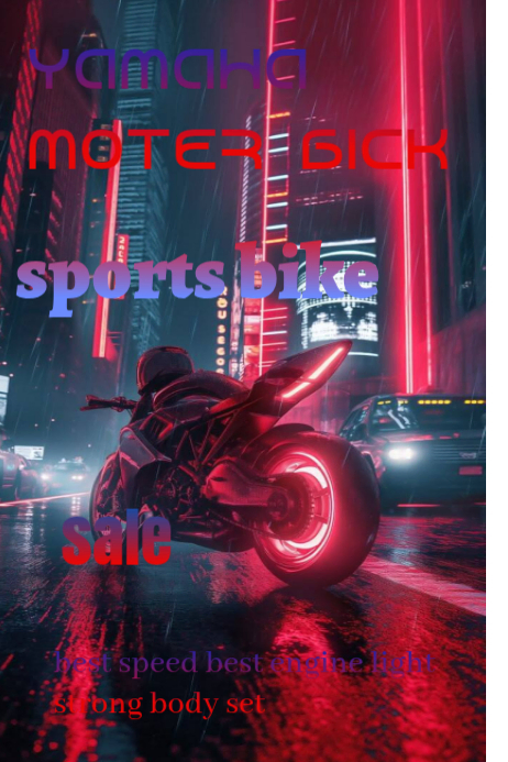 Yamaha moter Bick poster neon poster Template | PosterMyWall