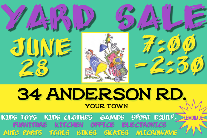 YARD SALE Template | PosterMyWall
