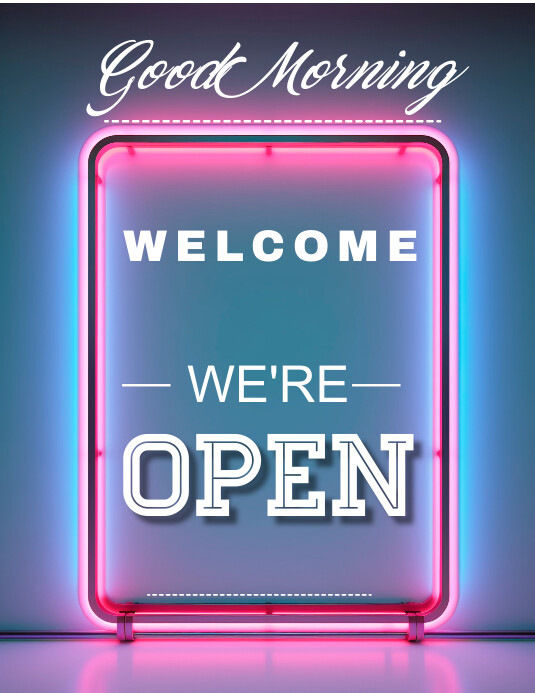 Copy of Yard sign, we are open | PosterMyWall