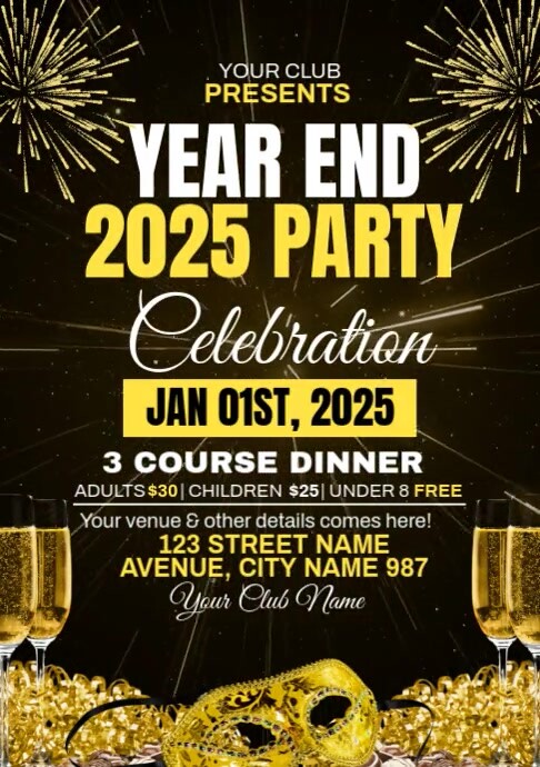 Year end 2025 party Template | PosterMyWall