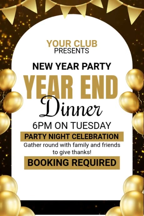 Year End Dinner Template | PosterMyWall