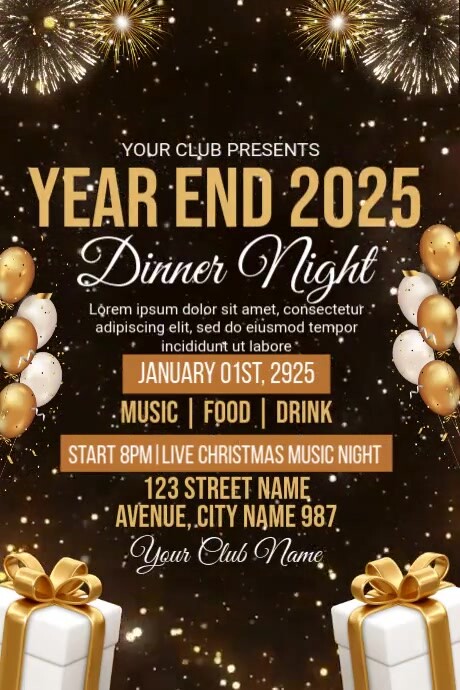 Copy of Year End Dinner Night | PosterMyWall