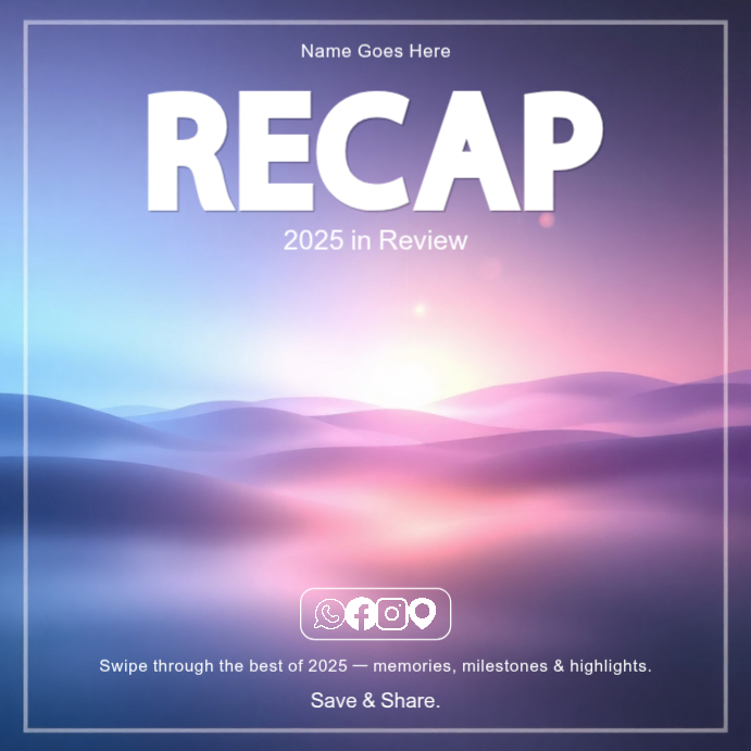 Year-End Highlights Instagram Square – Cinematic Retro Visual Series ...