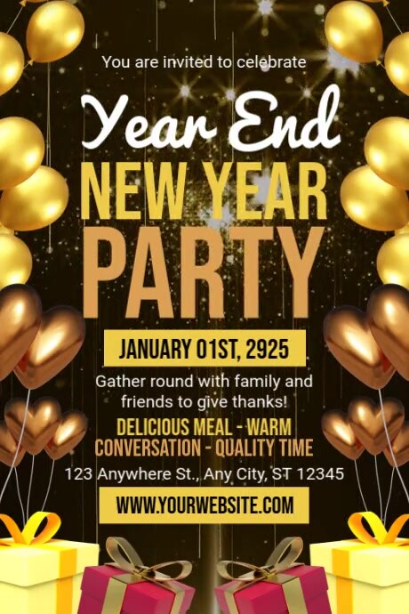Year End New Year Party Template | PosterMyWall