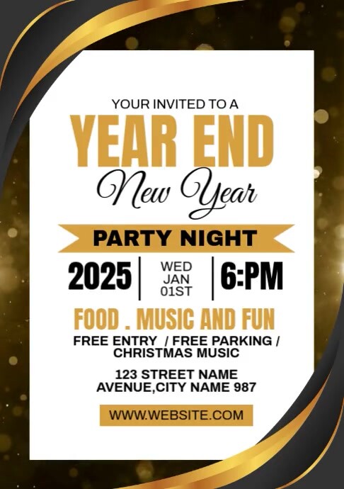 Year End Party Night Template | PosterMyWall