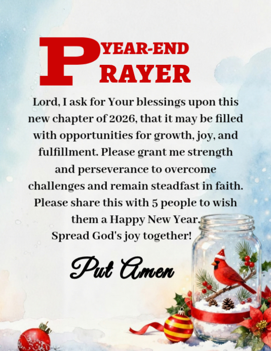 Year end prayer of gratitude Template | PosterMyWall