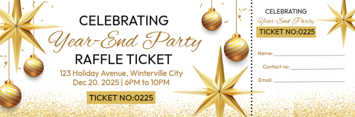 Modèle Year End Raffle Ticket | PosterMyWall