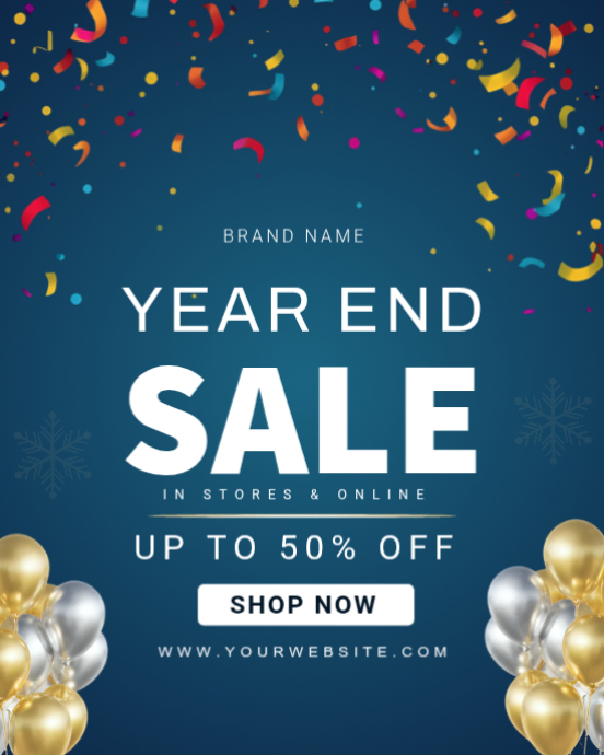 Year end sale offer flyer template design | PosterMyWall