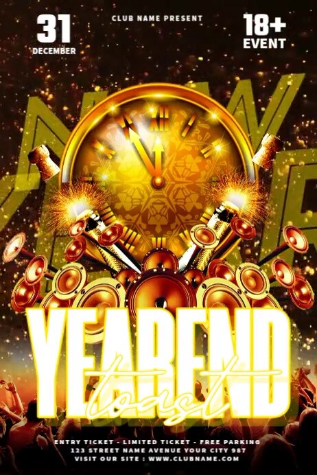 Year End Toast Event Template | PosterMyWall
