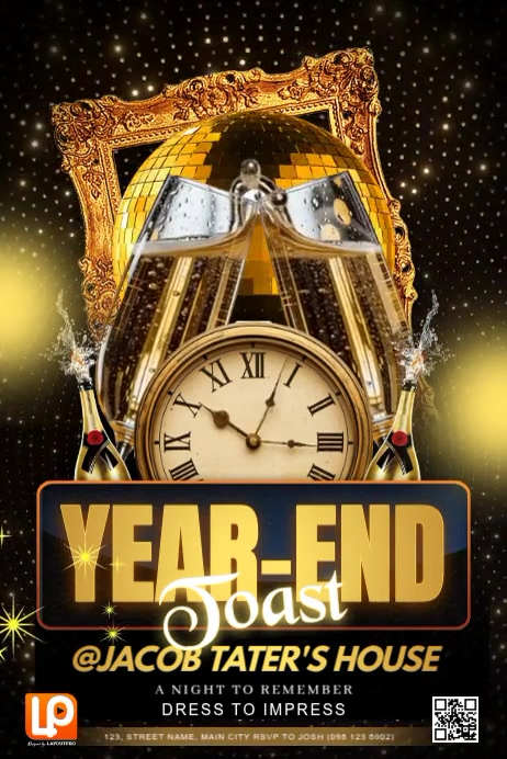 Year End Toast Party Template | PosterMyWall