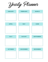 yearly Planner Template | PosterMyWall