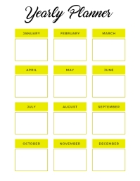 yearly Planner Template | PosterMyWall