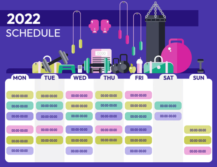 Yearly Schedule Planner Template | PosterMyWall