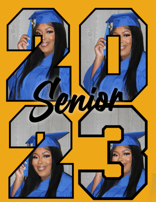 Yellow | Senior | Class of 2023 | Grad Template | PosterMyWall