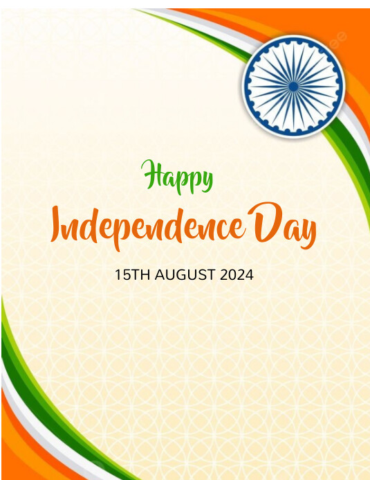 Yellow Abstract Happy Independence Day India Template | PosterMyWall