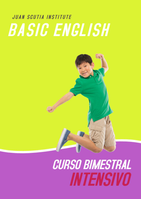 Yellow Alegre Basic English A4 Template | PosterMyWall