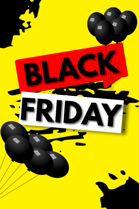 YELLOW AND BLACK MODERN BLACK FRIDAY FLYER Template | PosterMyWall